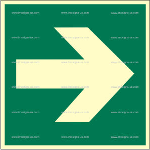 Photoluminescent Sign Directional Horizontal/Vertical Arrow – SVETODESIGN