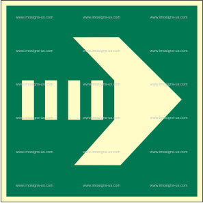 Horizontal Vertical Arrow Secondary Escape Route Sign (2.022.6 ...